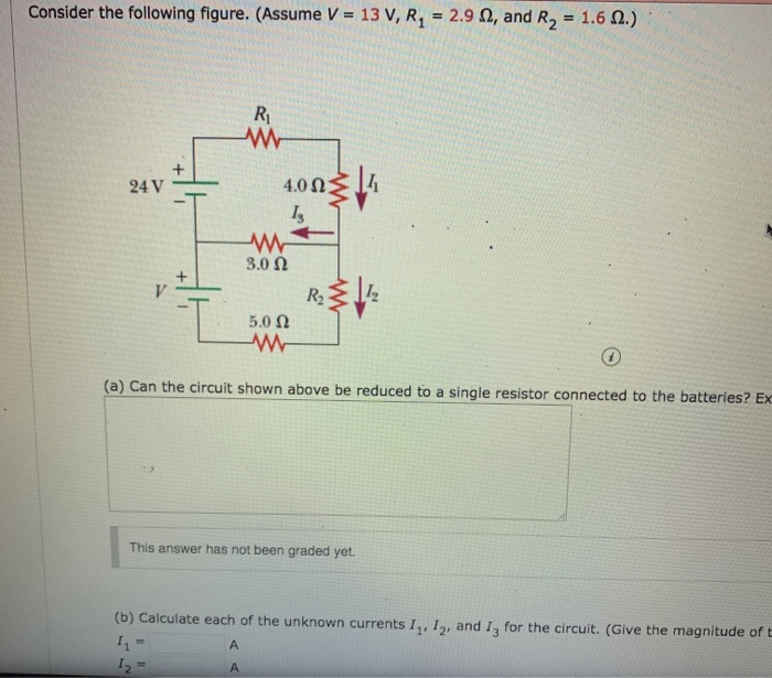 Solved Consider the following figure. (Assume V = 13 V, R, = | Chegg.com