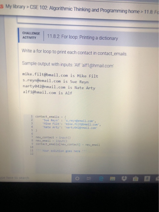 Solved S My Library Cse 102 Algorithmic Thinking And