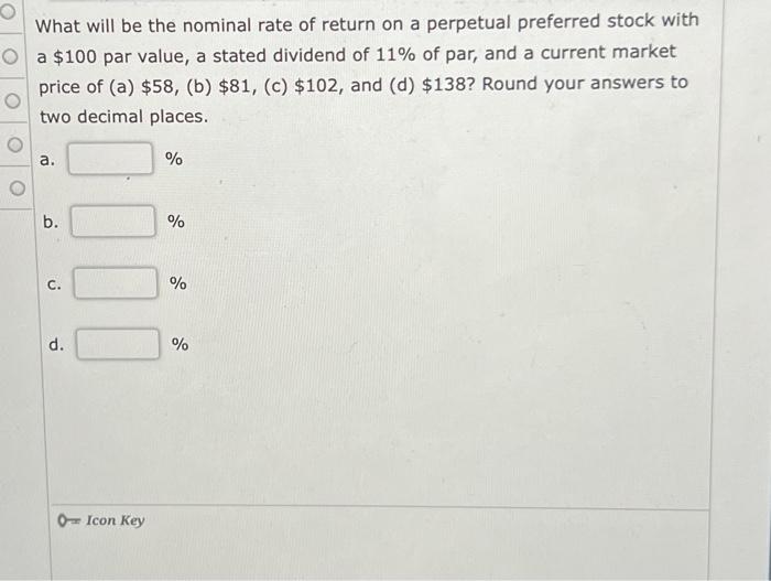 Solved What will be the nominal rate of return on a | Chegg.com