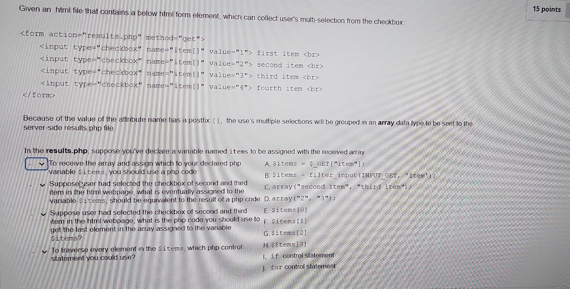 Solved Given an .html file that contains a below html form | Chegg.com