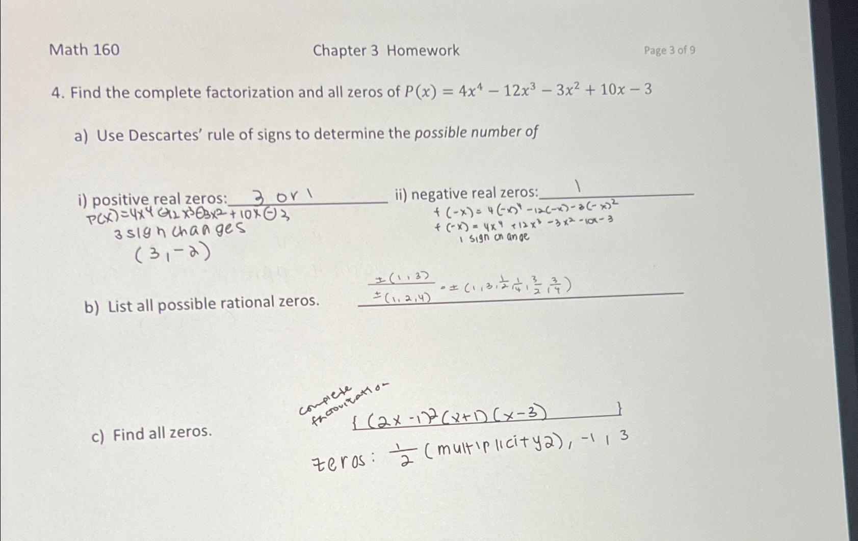 Solved Math 160Chapter 3 ﻿HomeworkPage 3 ﻿of 94. ﻿Find the | Chegg.com