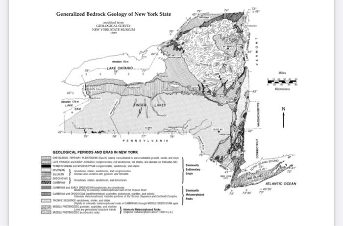 Solved Generalized Bedrock Geology of New York State | Chegg.com