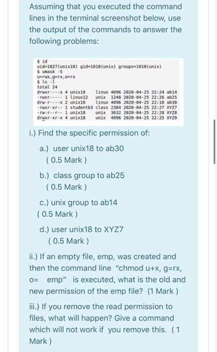 Solved Assuming that you executed the command lines in the | Chegg.com