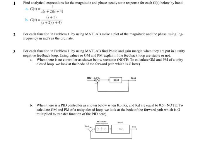 Solved 1 Find analytical expressions for the magnitude and | Chegg.com
