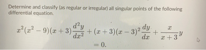 Solved Determine and classify (as regular or irregular) all | Chegg.com