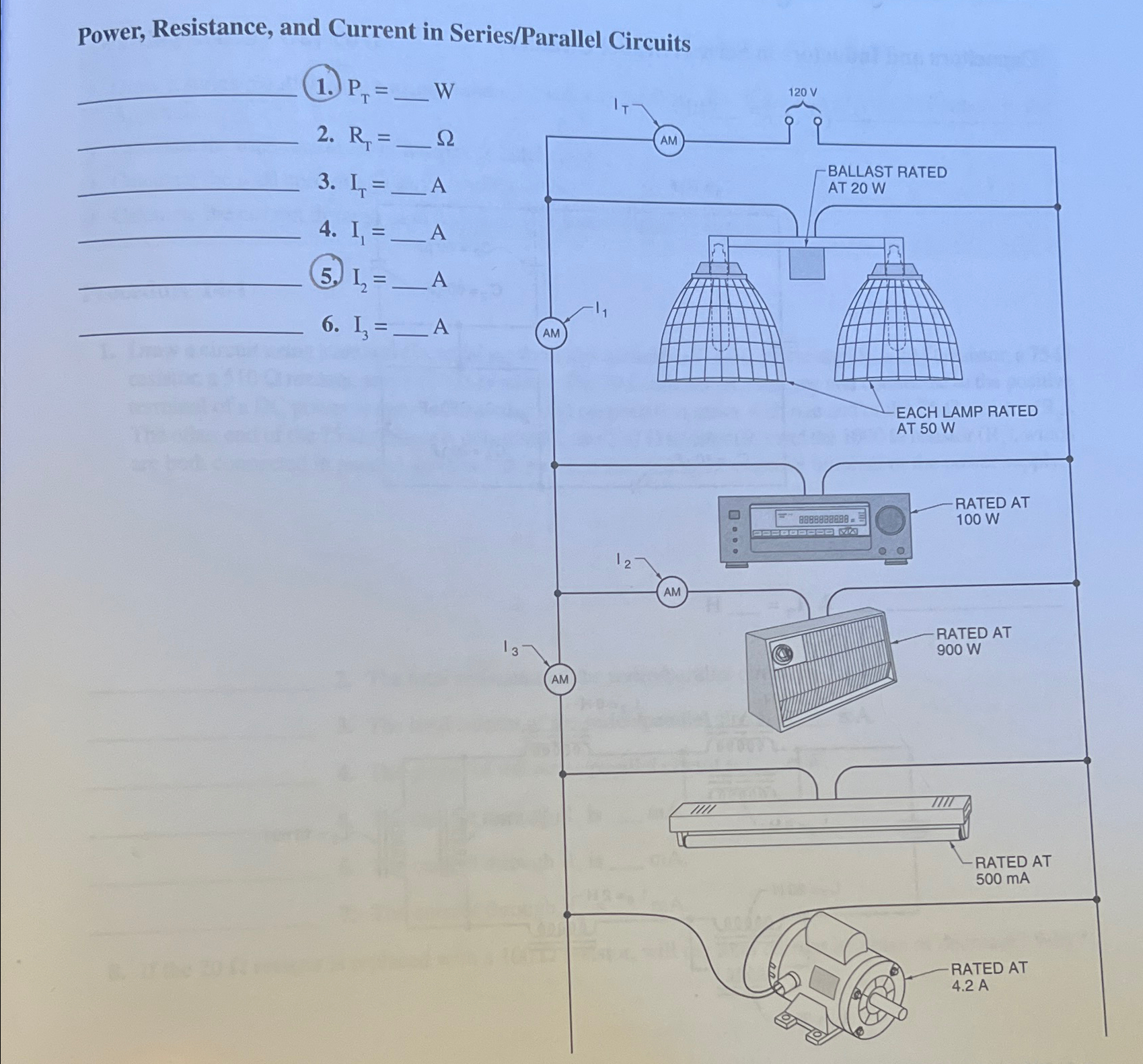 Solved Power, Resistance, and Current in Series/Parallel | Chegg.com