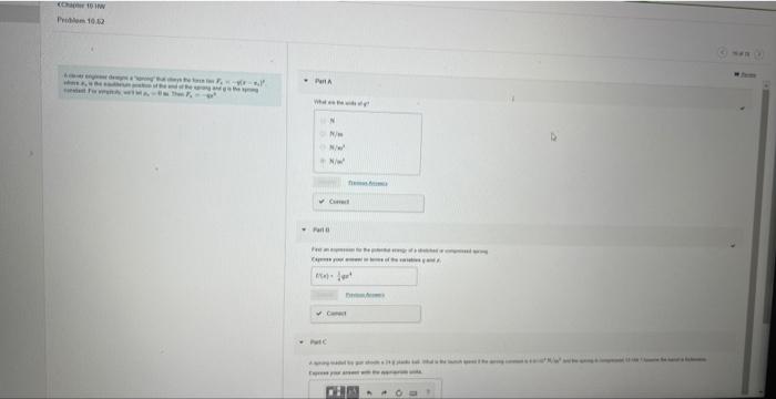 A clever engineer designs a "sprong" that obeys the | Chegg.com