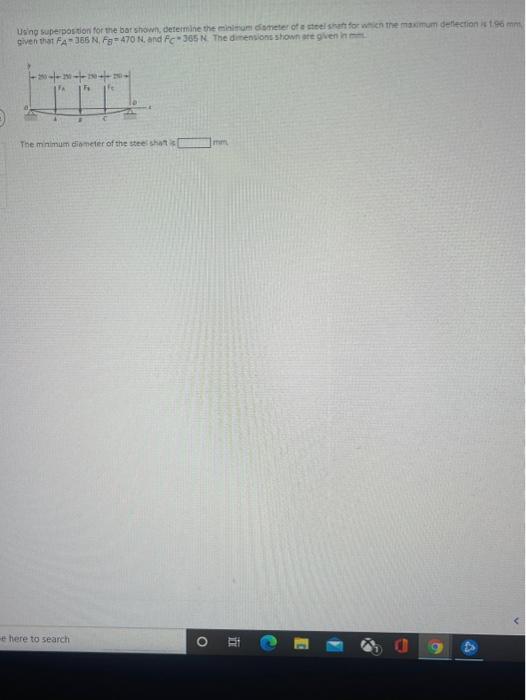 Solved Using superposition for the bar shown, determine the | Chegg.com