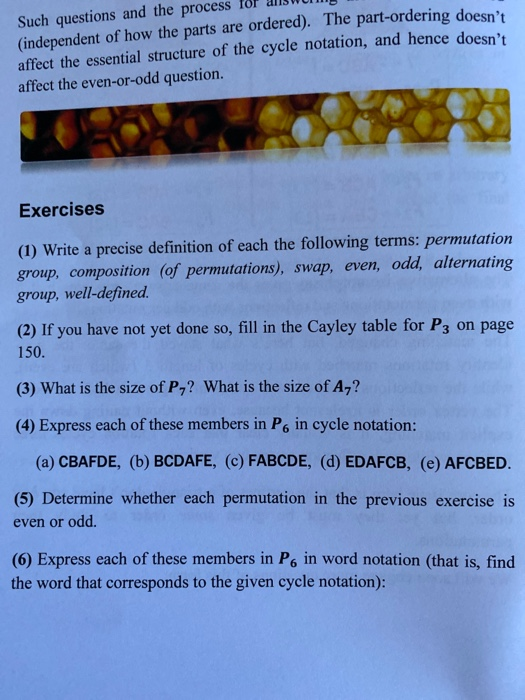 Solved express each of these members in P6 in cycle | Chegg.com