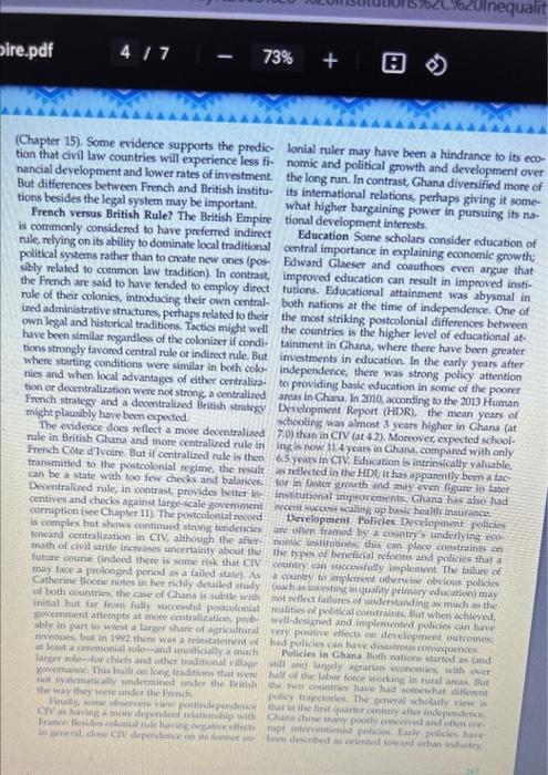 Solved Case Study 5 Institutions, Inequality, and Incomes: | Chegg.com