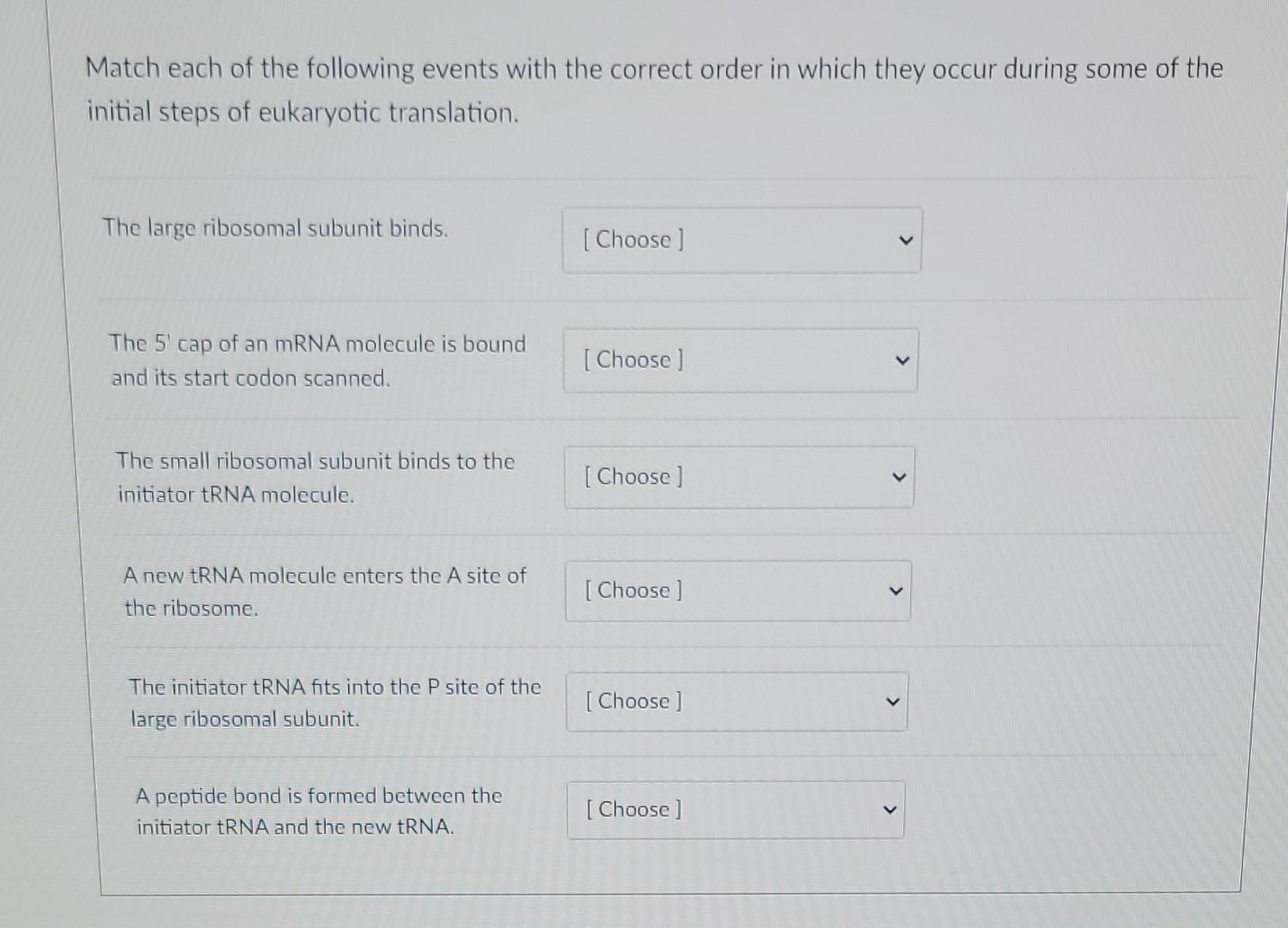 Solved Match each of the following events with the correct | Chegg.com