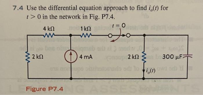 Solved 7.4 Use the differential equation approach to find | Chegg.com