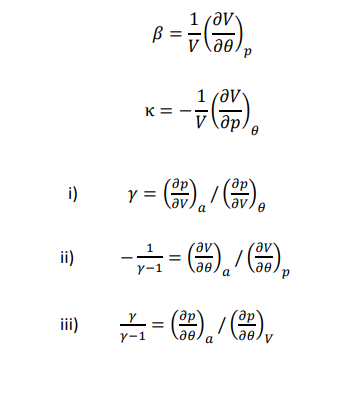 Be β = 1/V (partial V ?? ﻿partial θ)_p ,and \kappa | Chegg.com