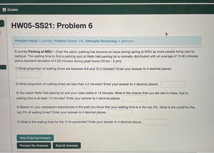 Solved Grades HW05-SS21: Problem 6 Problem Value: 5 | Chegg.com