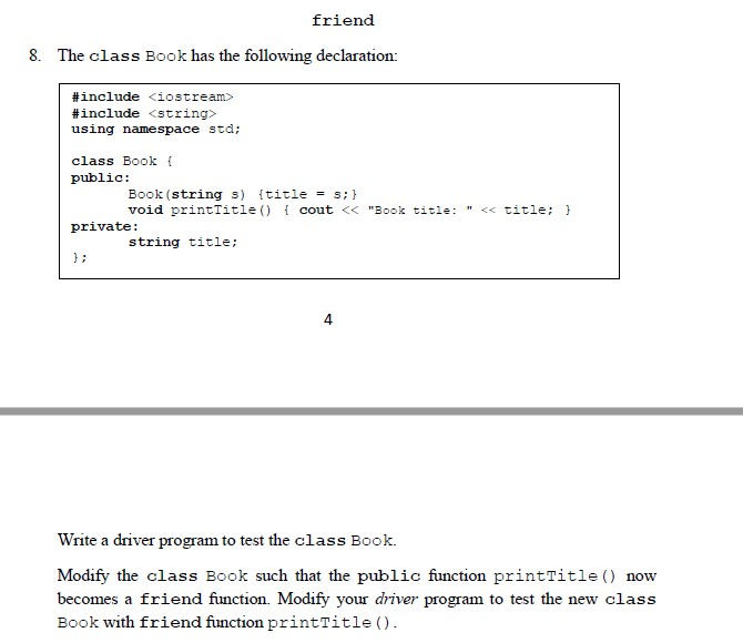 Solved C Programming Lab Exercise 09 Inheritance Friend