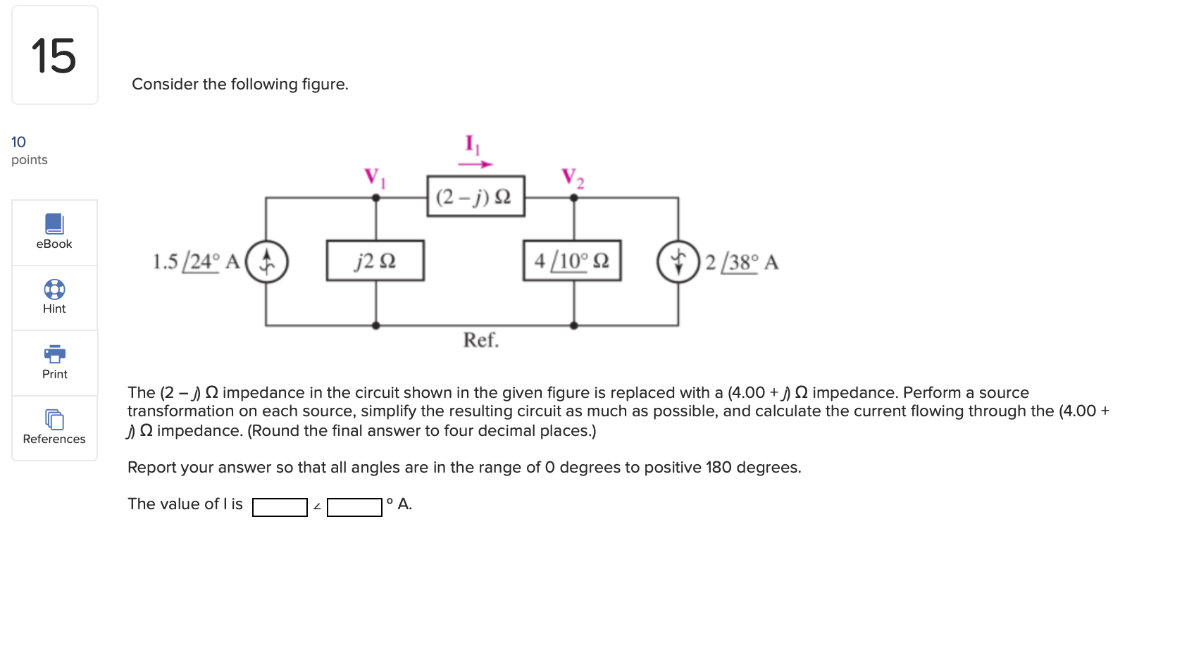 Solved Consider the following figure.The (2-ȷ)Ω ﻿impedance | Chegg.com