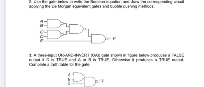 Solved 2. Use the gate below to write the Boolean equation | Chegg.com
