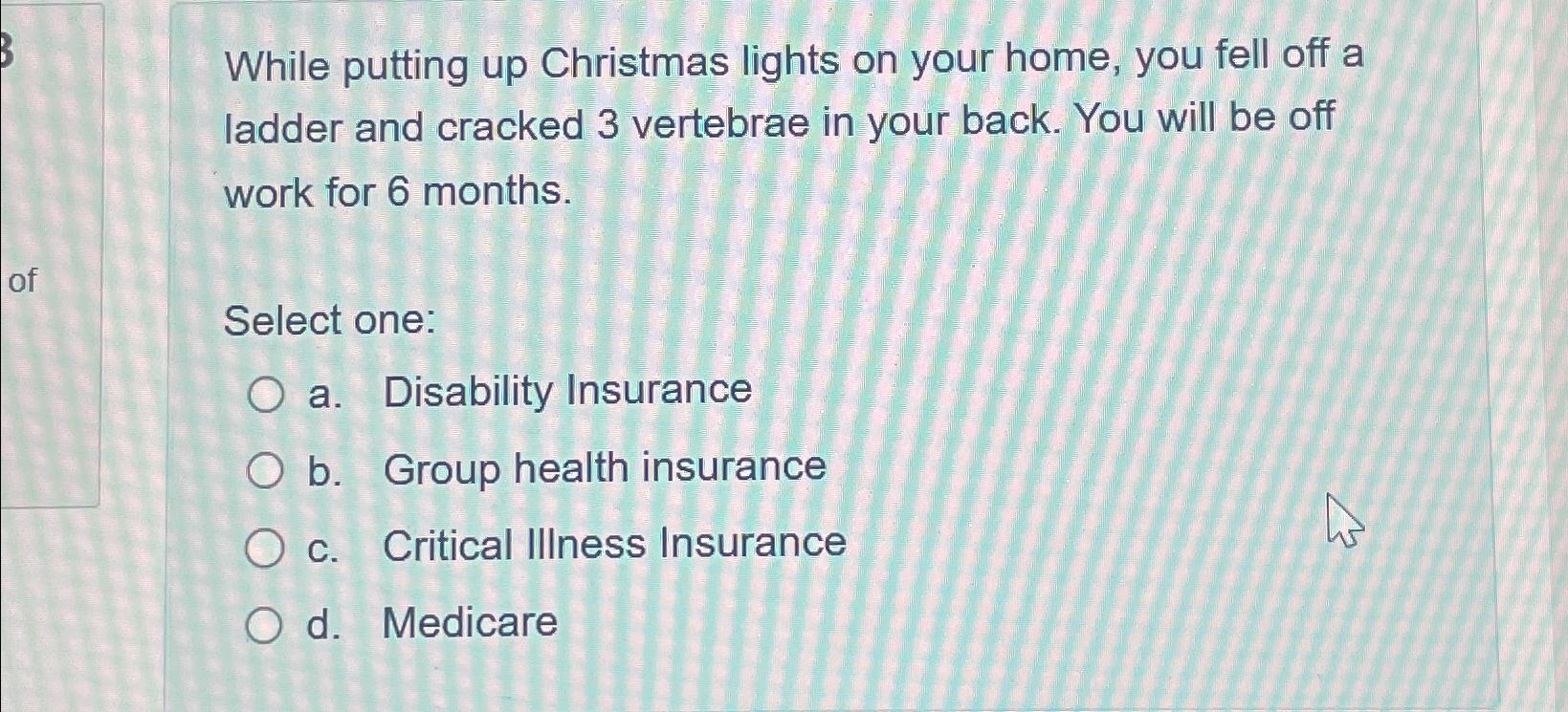 Solved While putting up Christmas lights on your home, you | Chegg.com