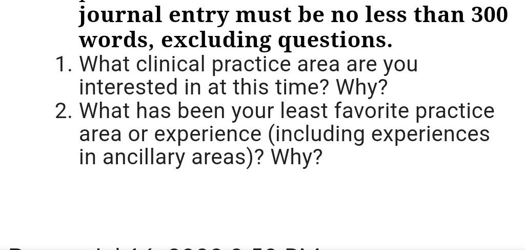 Solved journal entry must be no less than 300 words, | Chegg.com