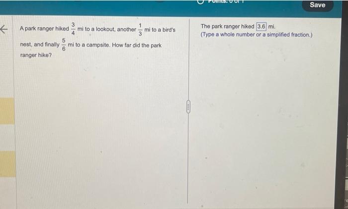 Solved A park ranger hiked 43 mi to a lookout, another 31 mi | Chegg.com