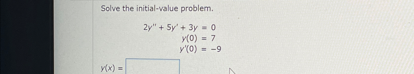 Solved Solve the initial-value | Chegg.com