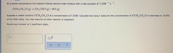 Solved At a certain temperature this reaction follows | Chegg.com