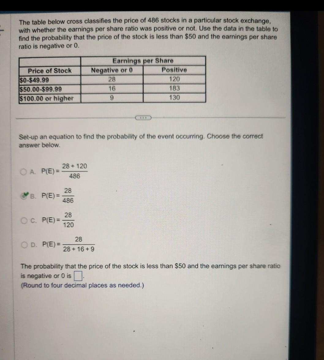 Solved The table below cross classifies the price of 486 | Chegg.com