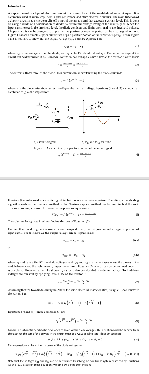 Solved IntroductionA clipper circuit is a type of electronic | Chegg.com