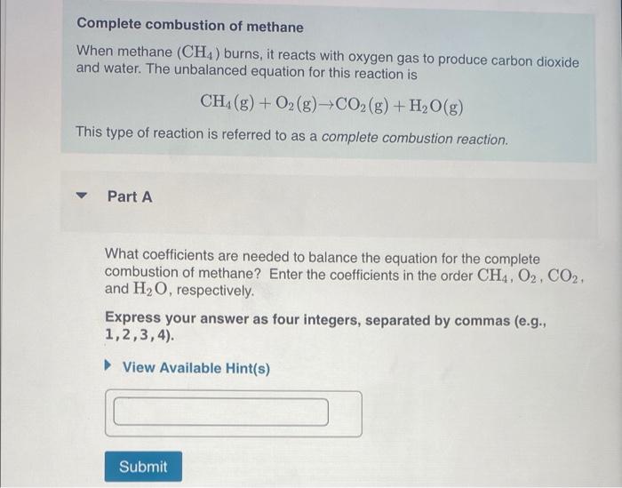 Solved The balanced chemical equation for the combustion of | Chegg.com