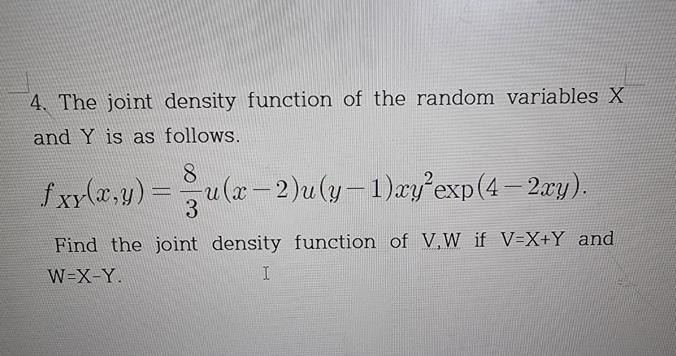 Solved The joint density function of the random variables x | Chegg.com