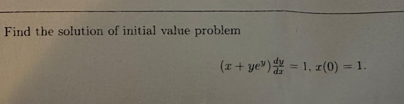 Solved Find the solution of initial value | Chegg.com