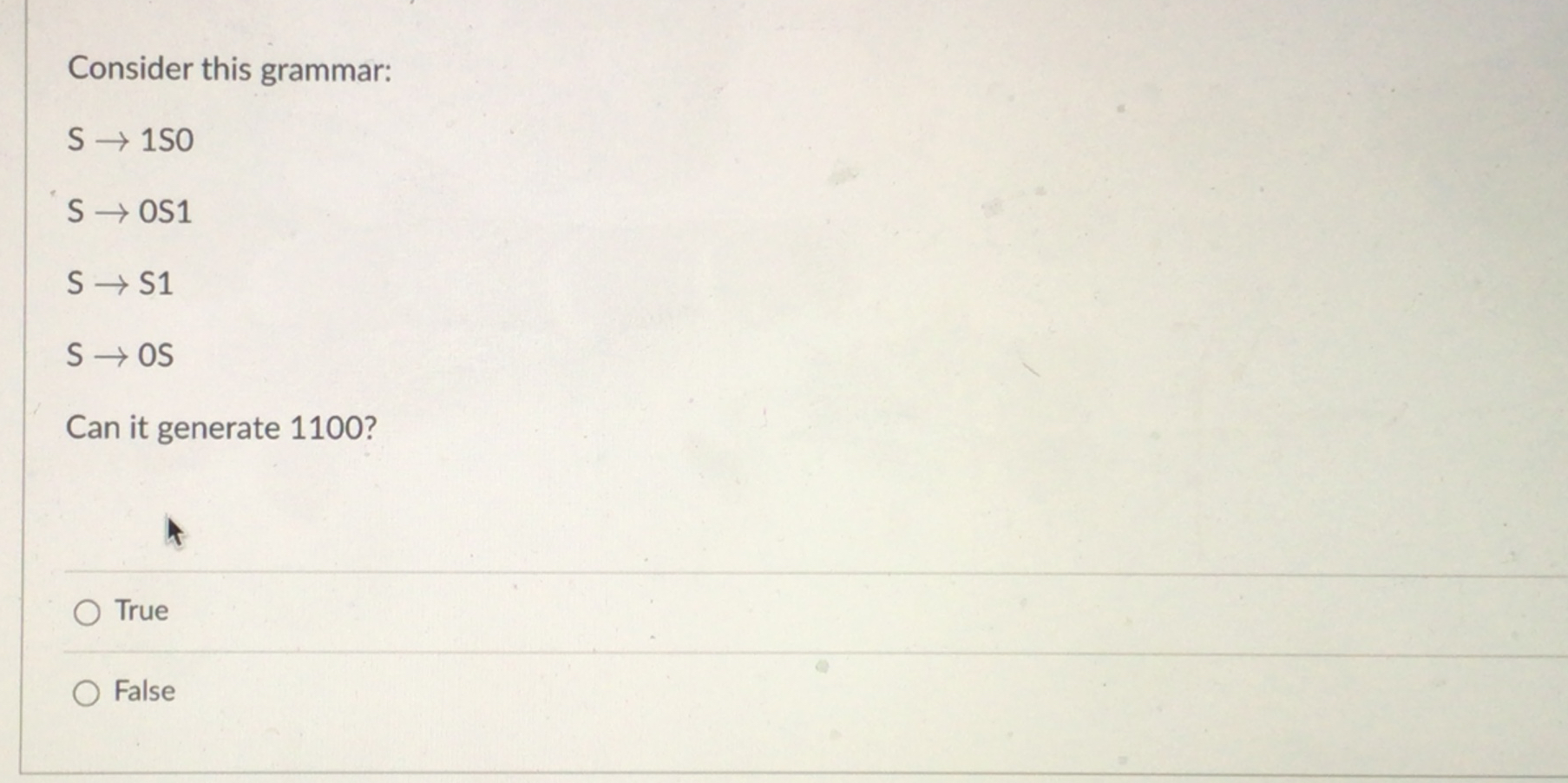 Solved Consider this grammar:S→1S0S→OS1S→S1S→0SCan it | Chegg.com
