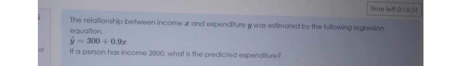 Solved The relationship between income x ﻿and expenditure y | Chegg.com