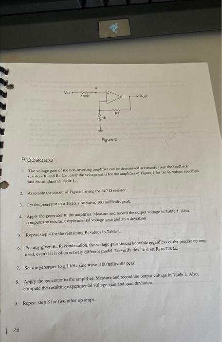 Solved The Non-inverting Voltage Amplifier Objective In this | Chegg.com