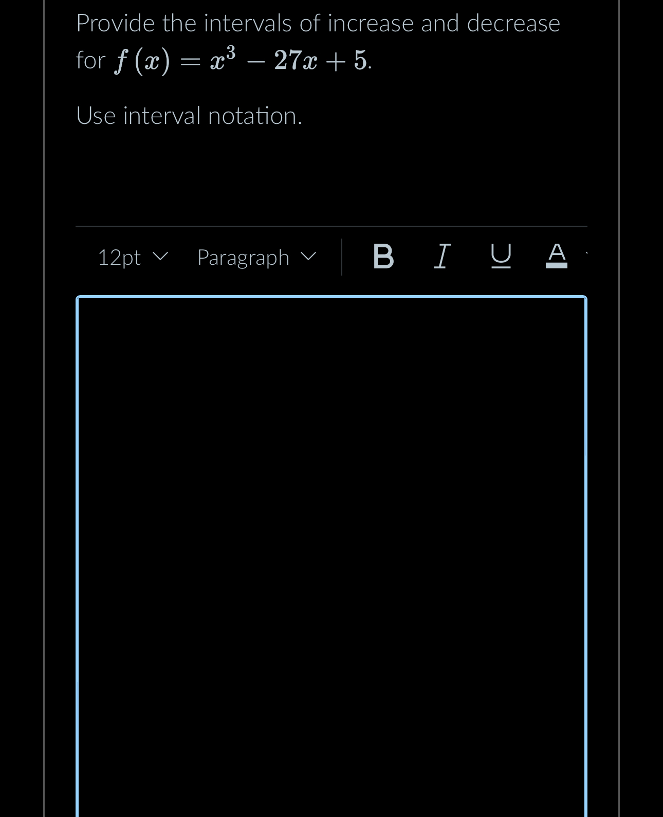 Solved Provide the intervals of increase and decrease for | Chegg.com