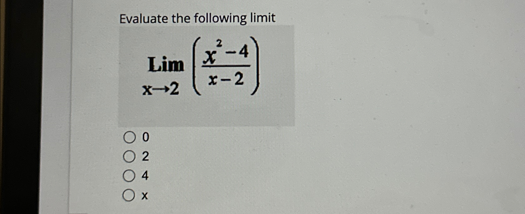 Solved Evaluate the following limit()x→2024x | Chegg.com