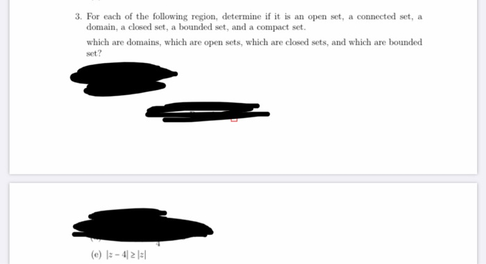 Solved 3. For each of the following region, determine if it | Chegg.com