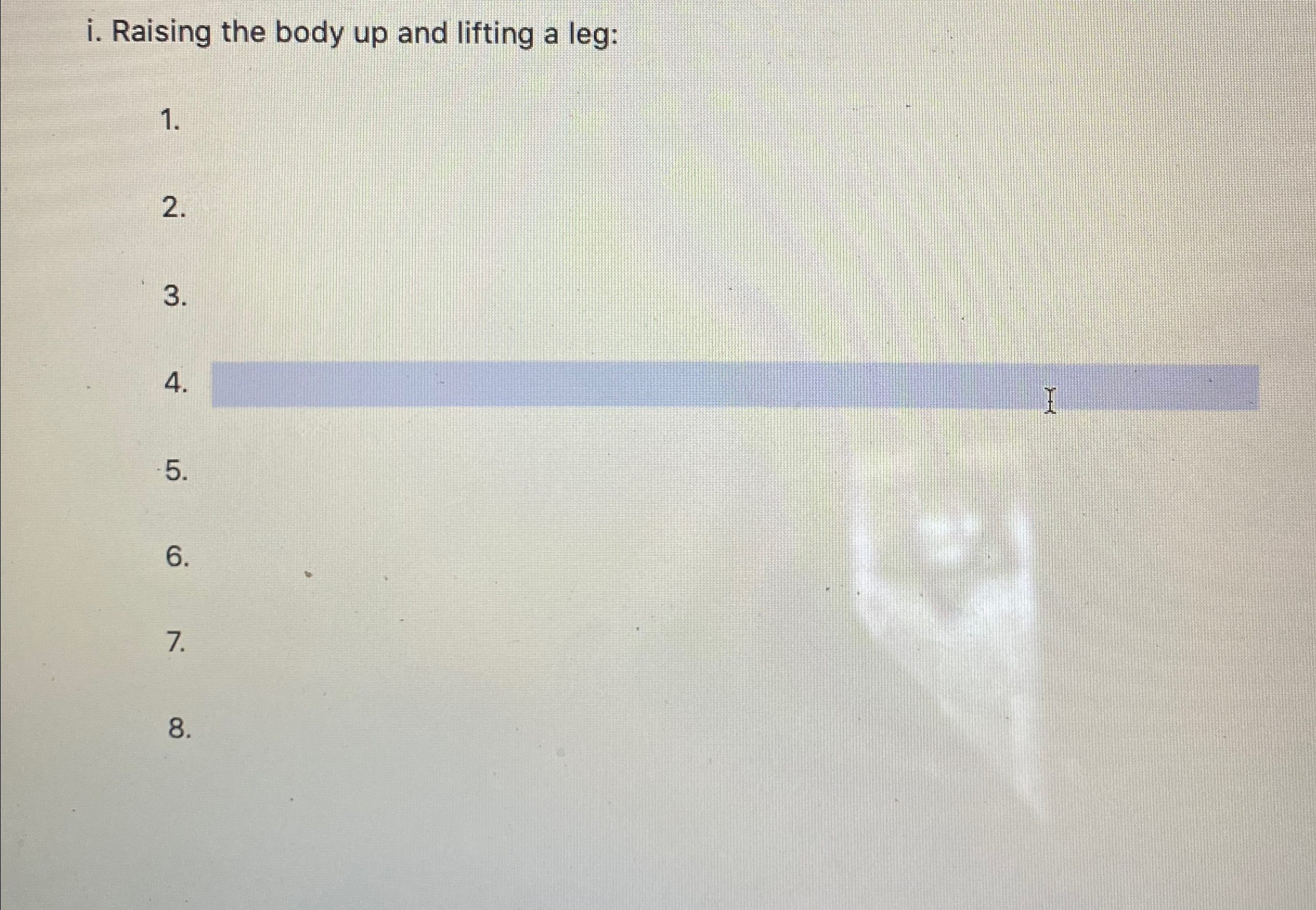 Solved i. ﻿Raising the body up and lifting a | Chegg.com