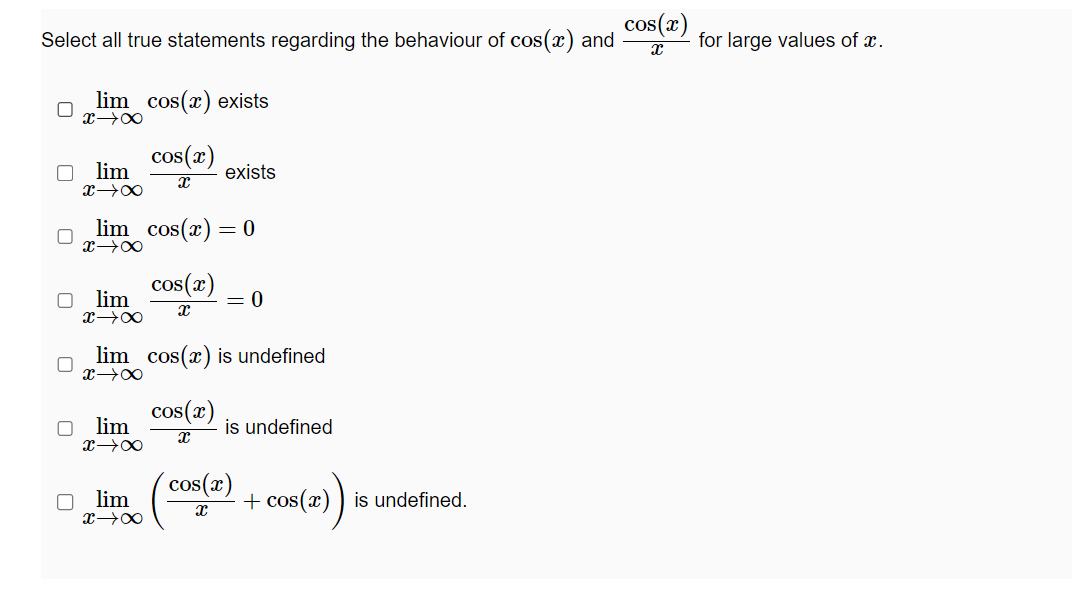 Solved Select all true statements regarding the behaviour of | Chegg.com