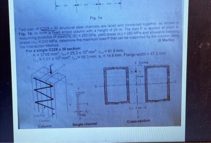 Solved Two pair of C229 630 structural steel channels are | Chegg.com