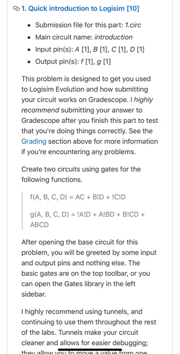 Solved 31. Quick introduction to Logisim [10] • Submission | Chegg.com