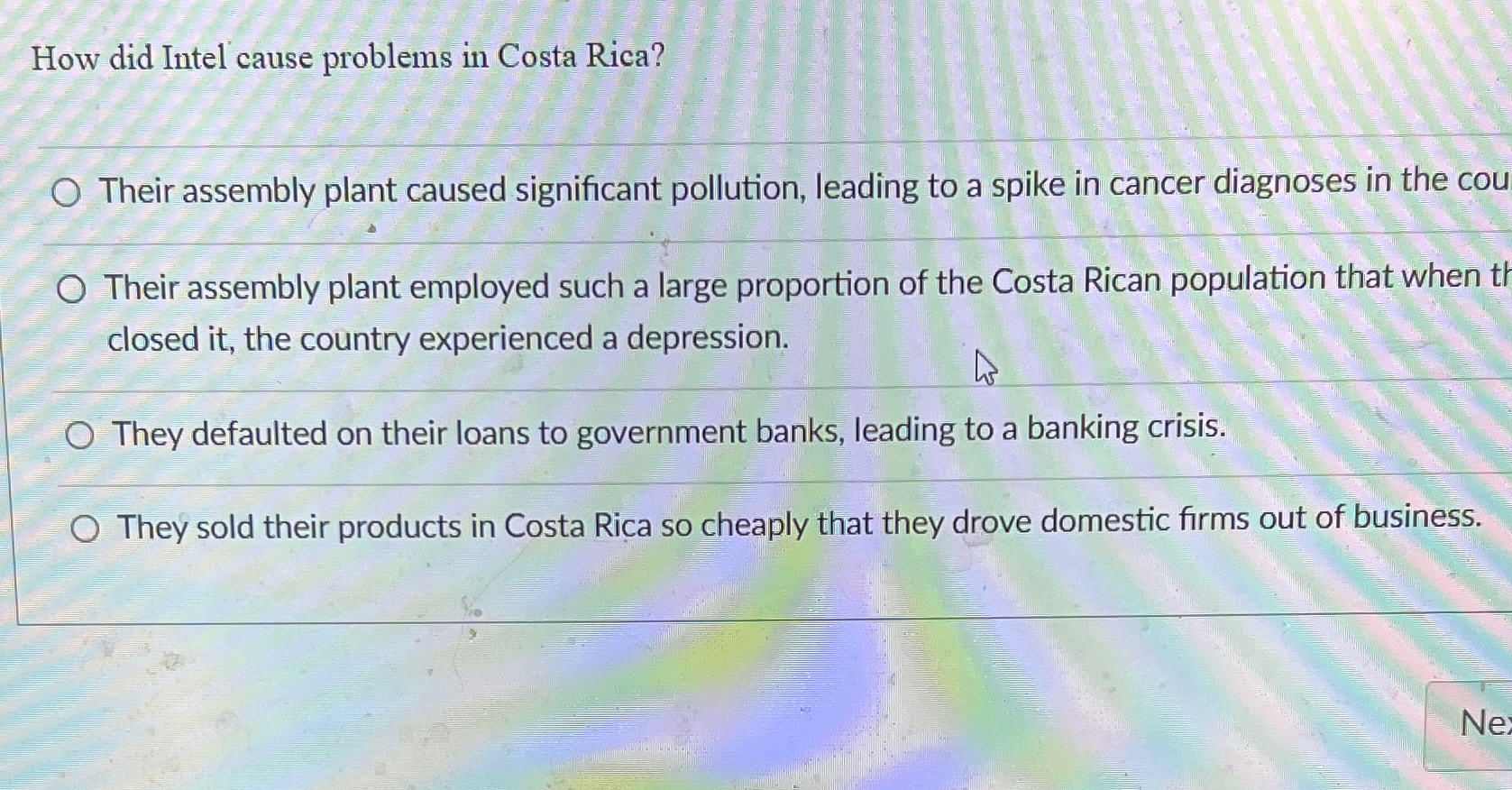 Solved How did Intel cause problems in Costa Rica?Their | Chegg.com