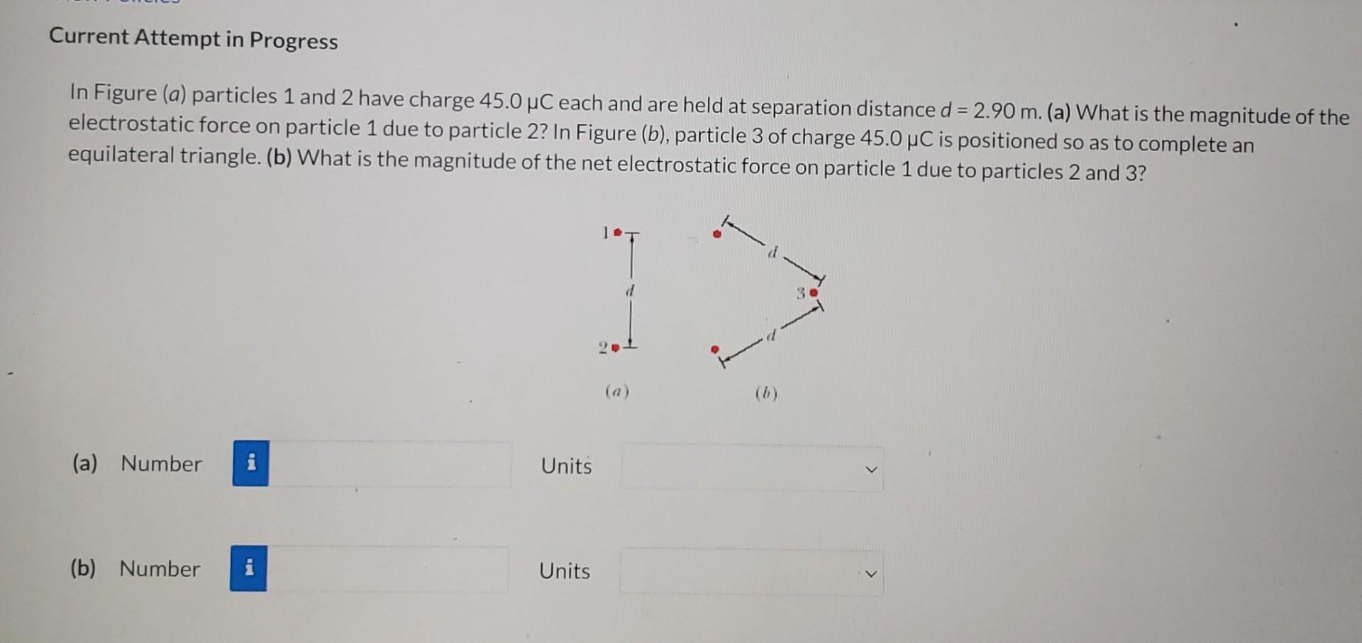 Solved Current Attempt in Progress In Figure (a) particles 1 | Chegg.com