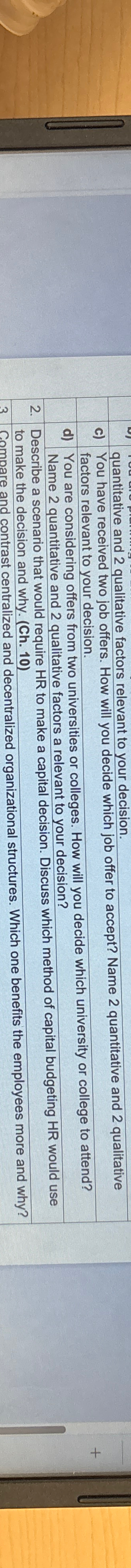 Solved quantitative and 2 ﻿qualitative factors relevant to | Chegg.com