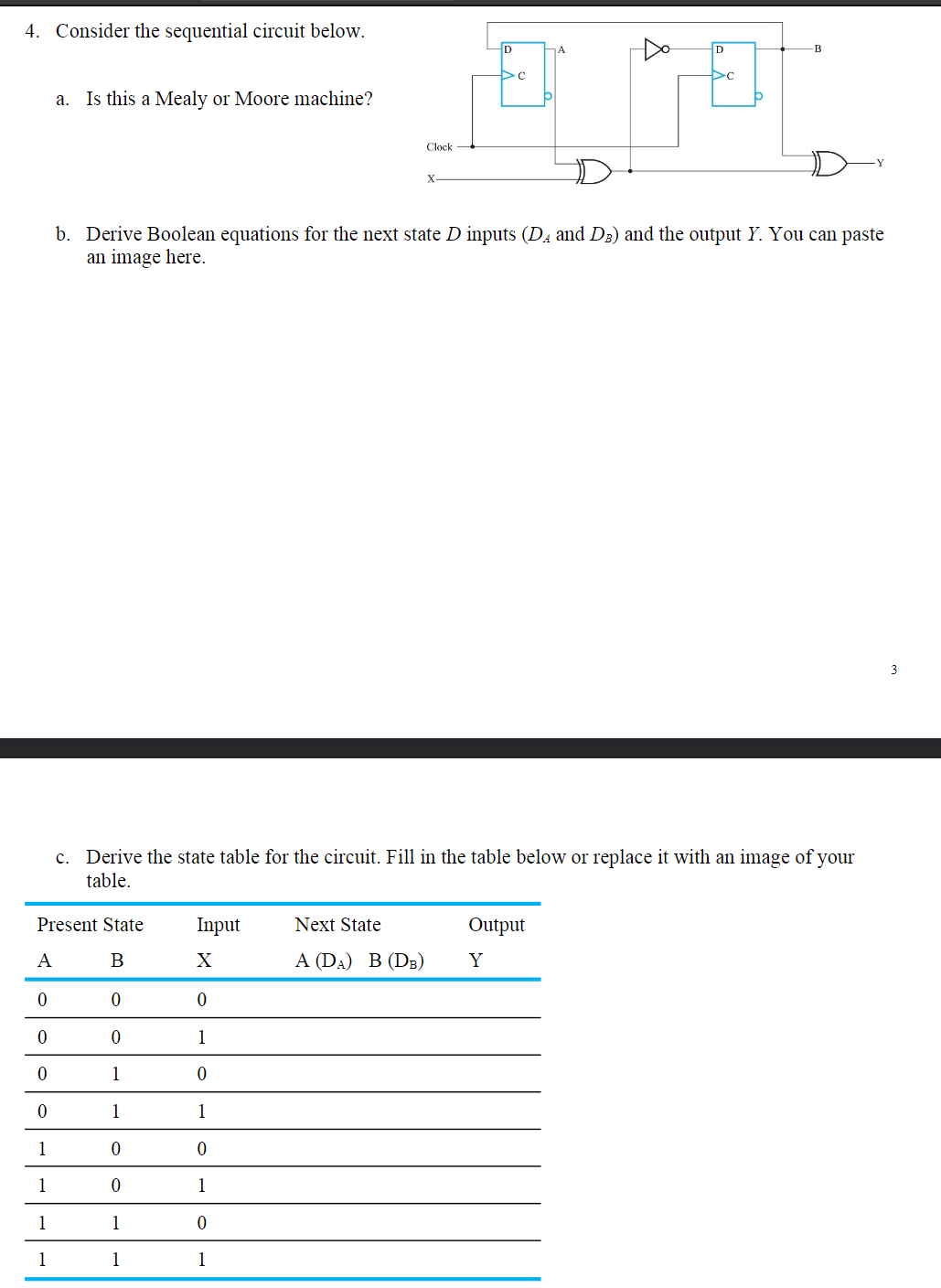 ANSWER ALL WILL RATE FAST Consider the sequential | Chegg.com