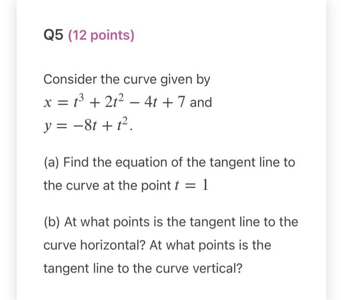 Solved Eliminate the parameter t to find the explicit | Chegg.com