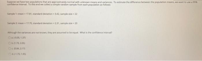 Solved Surpose we have two populations that are | Chegg.com