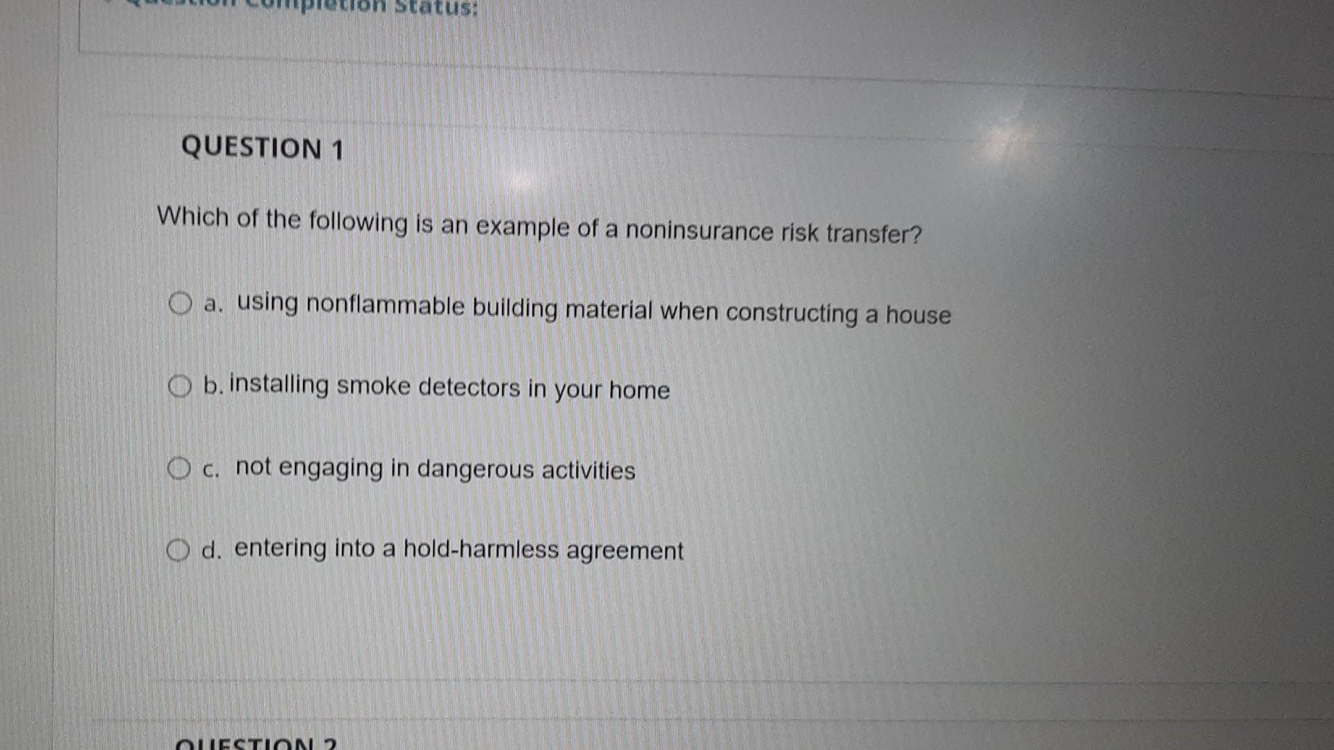 Solved Which of the following is an example of a | Chegg.com