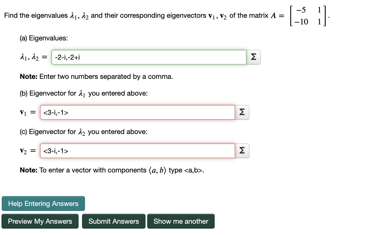 Solved Find the eigenvalues λ1,λ2 ﻿and their corresponding | Chegg.com