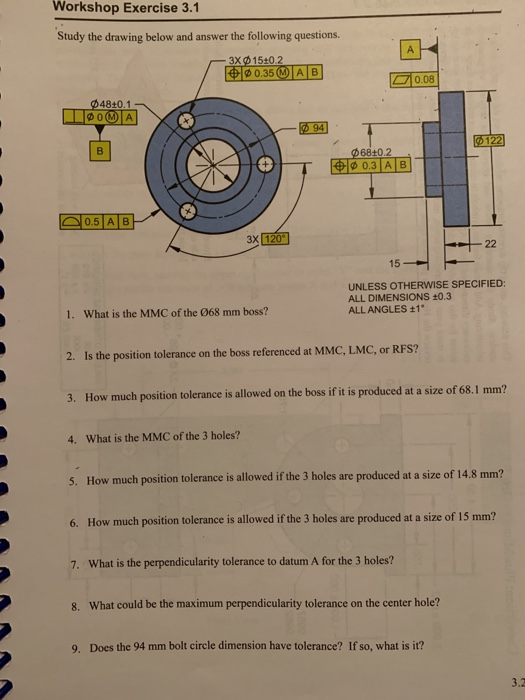 Solved Workshop Exercise 3.1 Study the drawing below and | Chegg.com